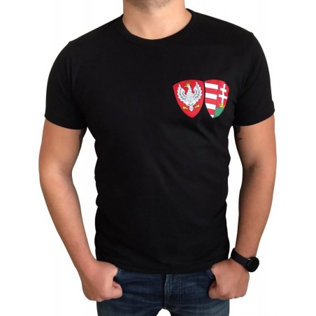 Koszulka "Polak Węgier - Defenders" - Czarna - Narodowy